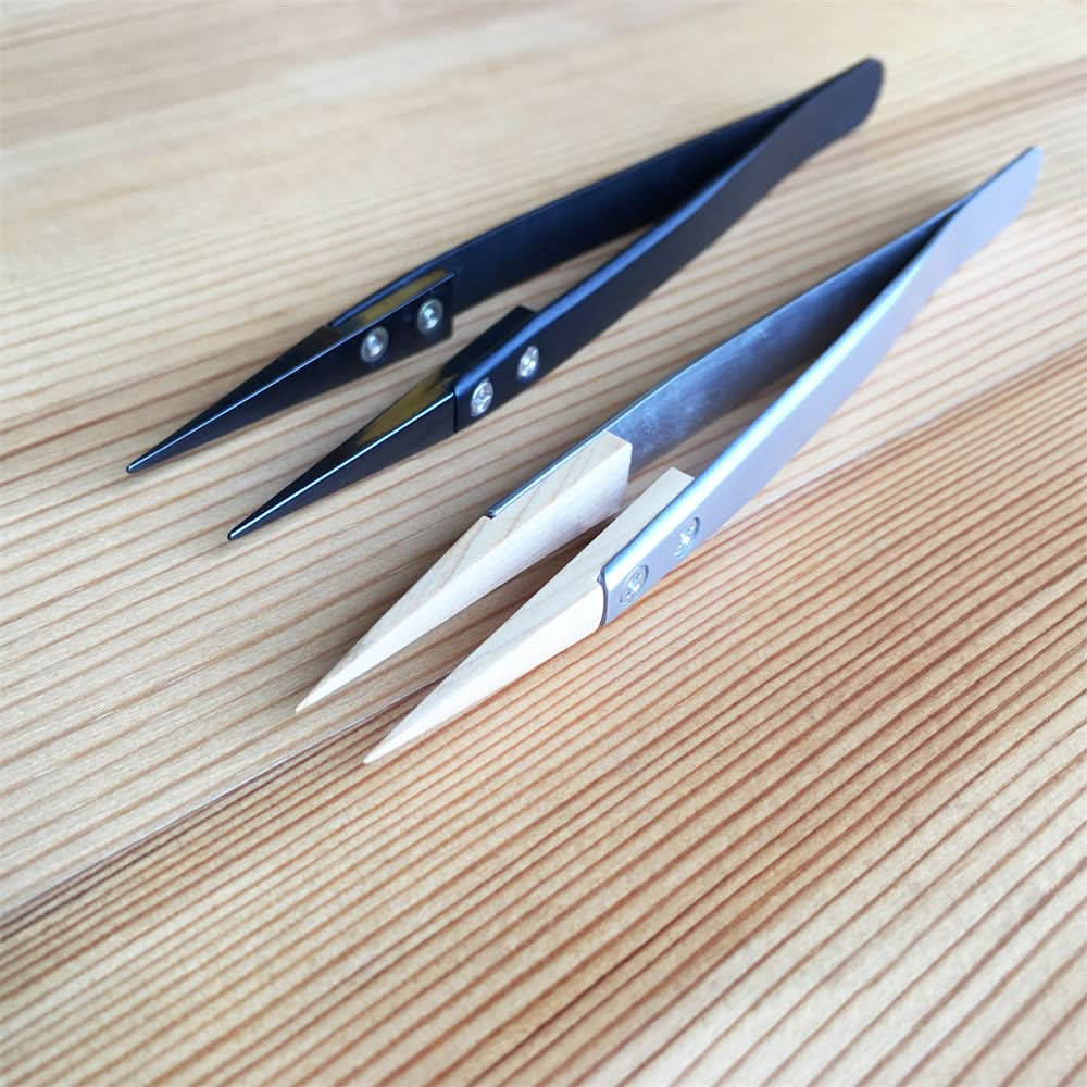 ceramic/boxwood Anti static Non-Conductive Antimagnetic tweezers watch ...